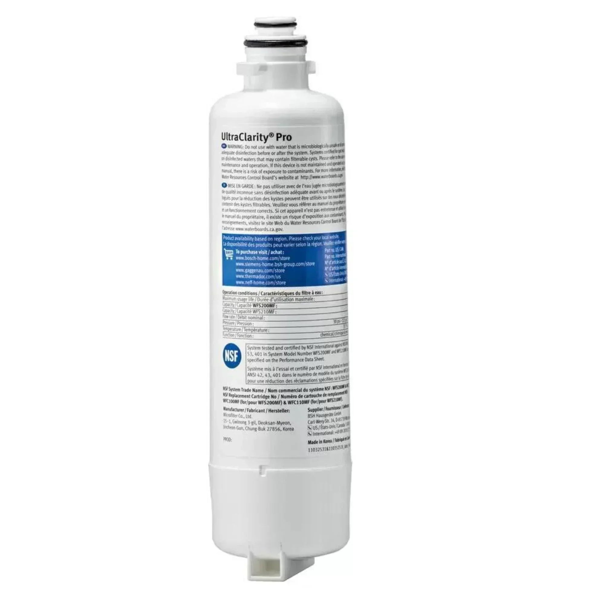 Gaggenau RY295350 French Door Refrigerator Fridge Water Filter
